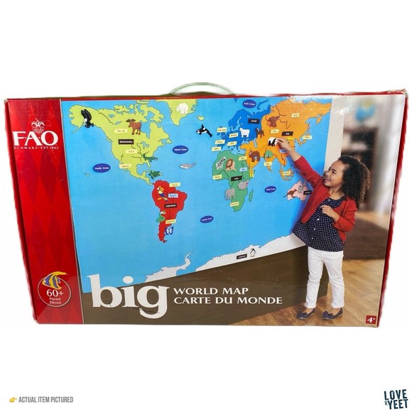 FAO Schwarz | Toys | Kids Large World Map Fao Schwarz The Big Map 7 ...